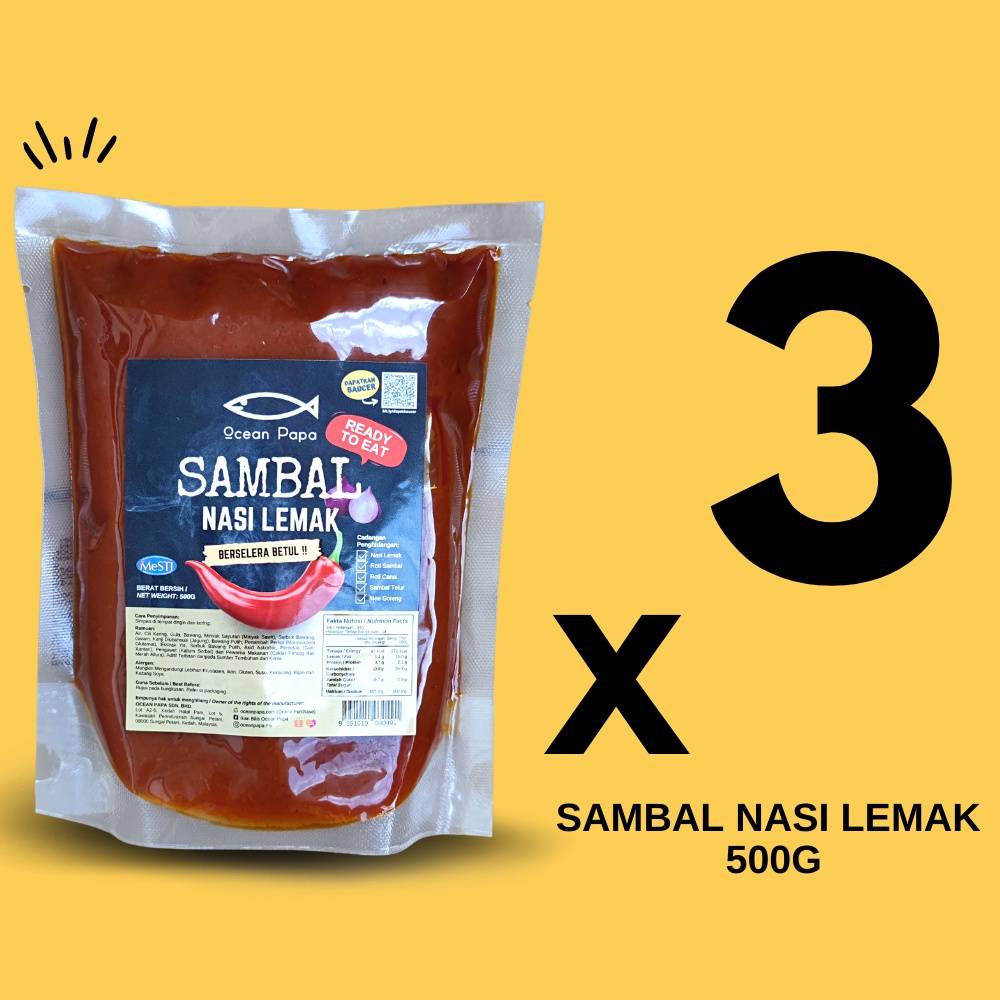 Ocean Papa Sambal Nasi Lemak - 500g / Ready to eat